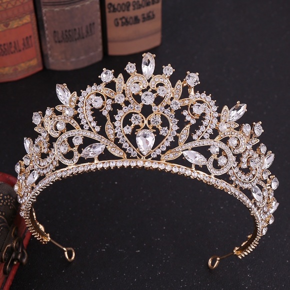 Accessories | Vintage Princess Tiara Bridal Wedding Prom Heart Shape ...